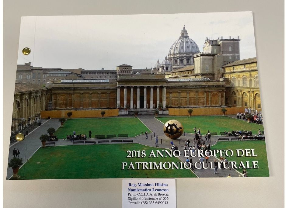 NL* VATICANO FRANCESCO 2 Euro 2018 PATRIMONIO CULTURALE FDC Folder Fil ...