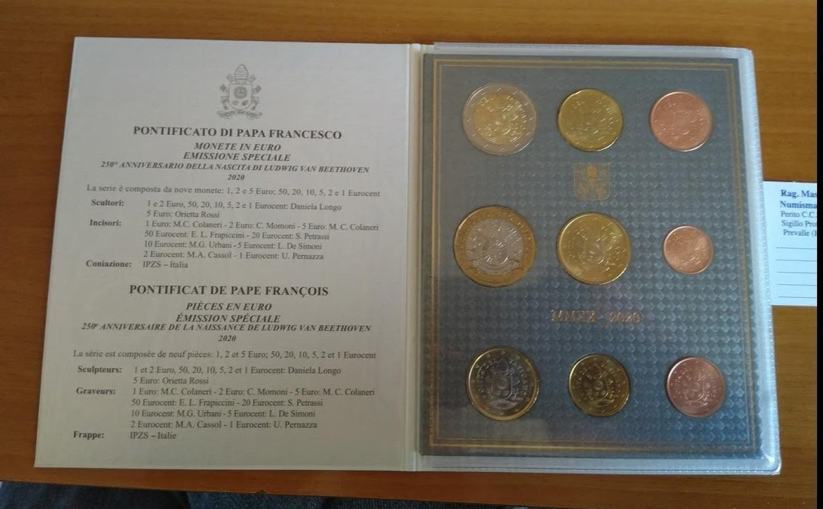 NL* VATICANO Papa FRANCESCO Divisionale 2020 LUDWIG VAN BEETHOVEN FDC ...
