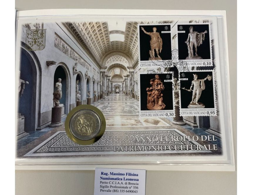 NL* VATICANO FRANCESCO 2 Euro 2018 PATRIMONIO CULTURALE FDC Folder Fil ...